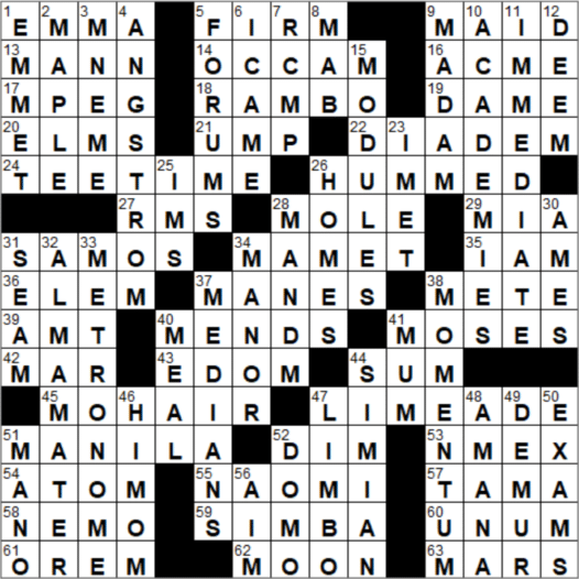 1206 17 NY Times Crossword Answers 6 Dec 2017 Wednesday NYXCrossword 1206-17-ny-times-crossword-answers-6-dec-2017-wednesday-nyxcrossword